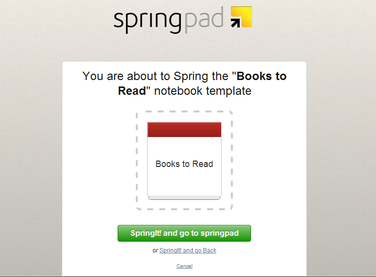 Springpad Adds Custom Notebooks, Shareable Notebook Templates — and ...