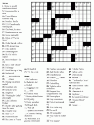 Crossword Puzzles For Seniors Printable