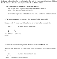 Algebra Word Problems Worksheet With Solutions Word Problems Solver 