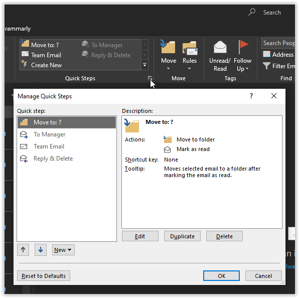 Outlook quick steps web app - timeslasem