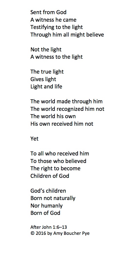 Amy Boucher Pye » Lenten Poems – Born of God (2)