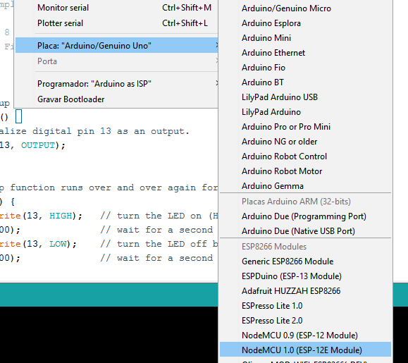 Como Programar Com Arduino O Nodemcu Esp8266 No Arduino Ide Arduino