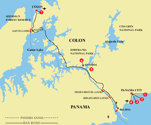 Historia del Canal de Panam - Panama Canal Mapa canal de panama mapa ...