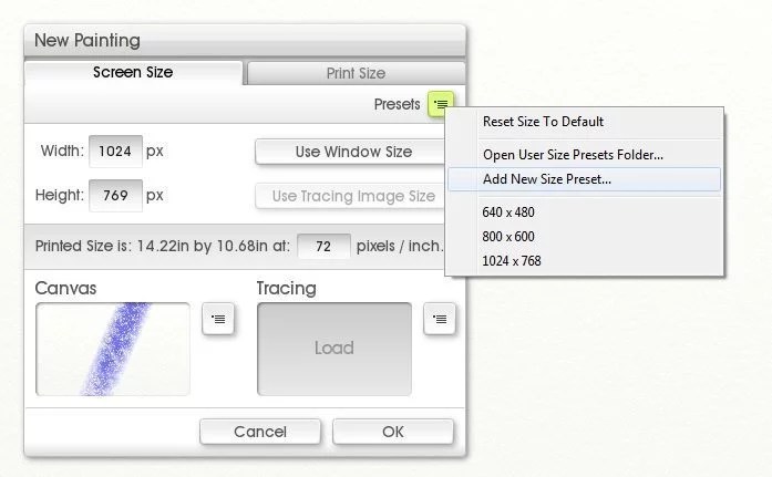 Android Canvas Size