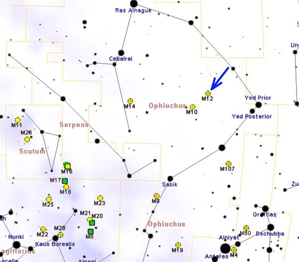 Los objetos Messier: M12, cúmulo globular — Astrobitácora