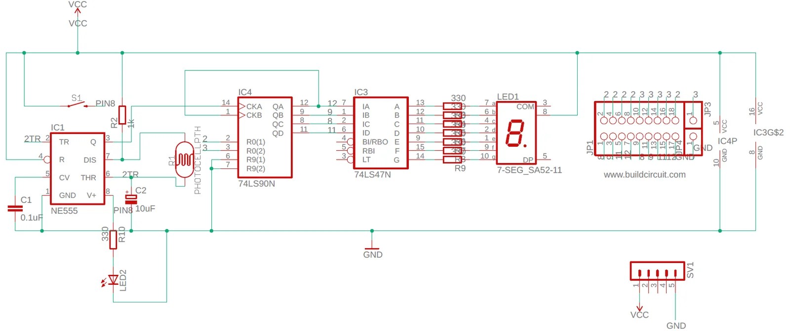 Electronic Dice Schematic Diagram Circuit Diagram 