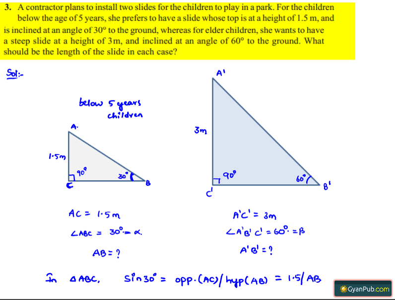 NCERT Solutions for Class 10th Maths Chapter 9 Exercise 9.1 Question 3 ...