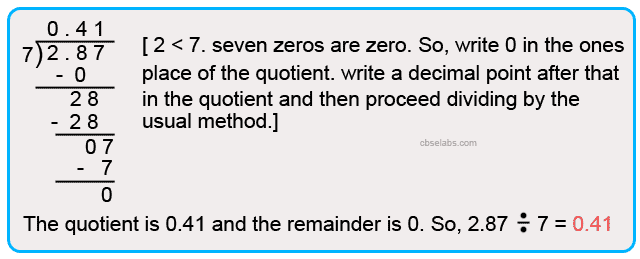 Division-Decimal Numbers - CBSE Tuts