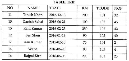 Important Questions For Class 12 Computer Science Python Structured Query Language Cbse Tuts
