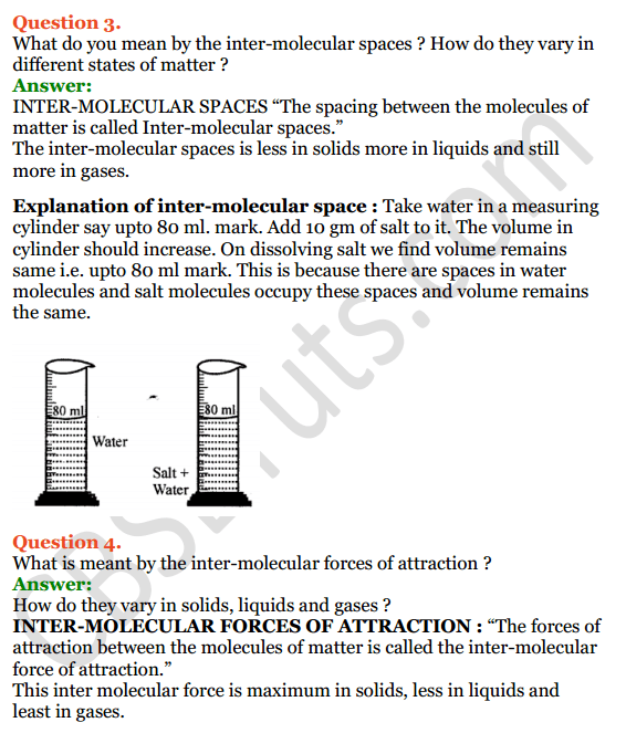 Selina Concise Physics Class 8 ICSE Solutions Chapter 1 Matter - CBSE Tuts