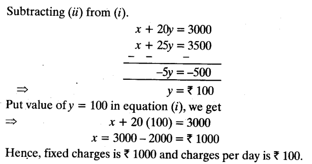 Important Questions for Class 10 Maths Chapter 3 Pair of Linear ...
