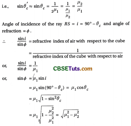 Total Internal Reflection : Definition, Conditions and Solved Examples - CBSE Tuts