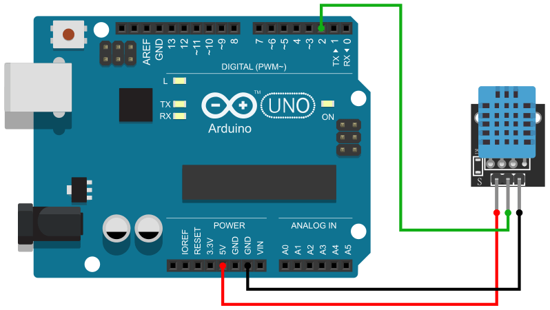 Circuit Diagram For Dht11 With Arduino Uno