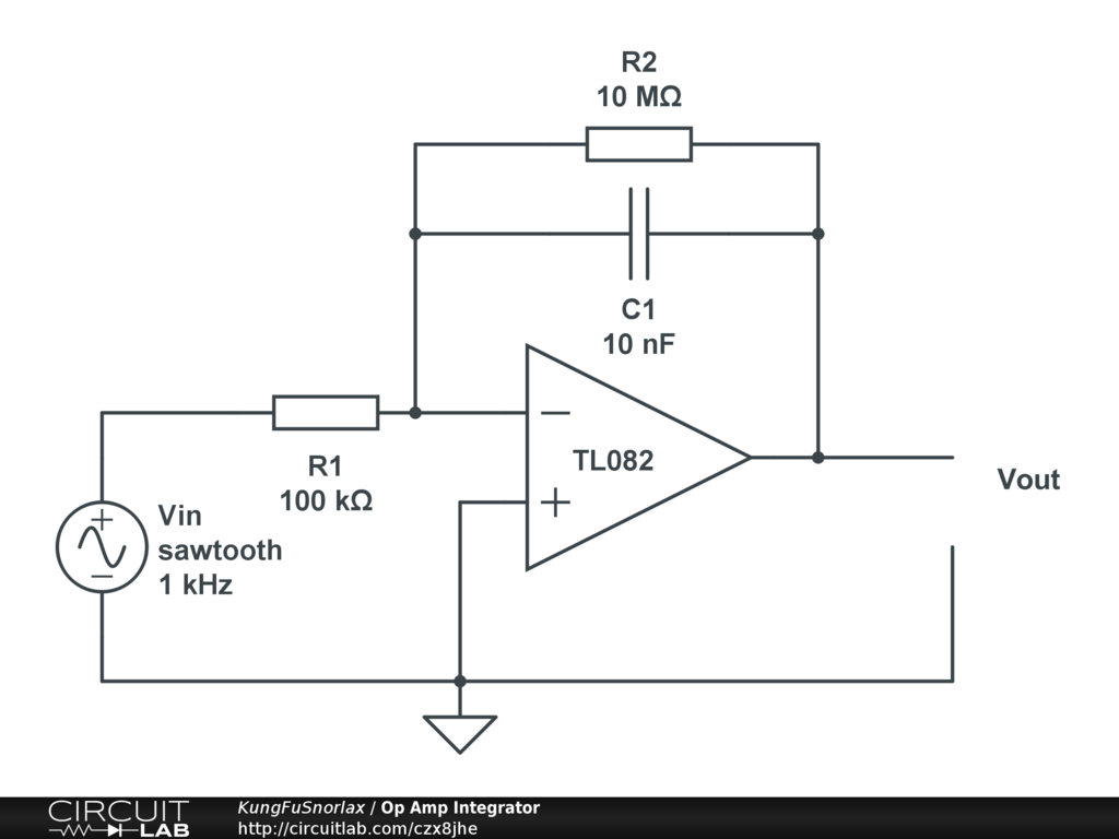 Op Amp Integrator Circuit Experiment - Circuit Diagram Op Amp Integrator Circuit Experiment - Circuit Diagram