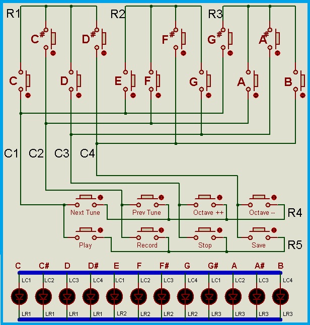 Schematic Diagram Of A Keyboard