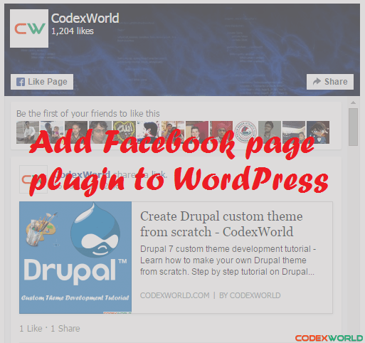 How To Add Facebook Page Plugin To Wordpress Codexworld