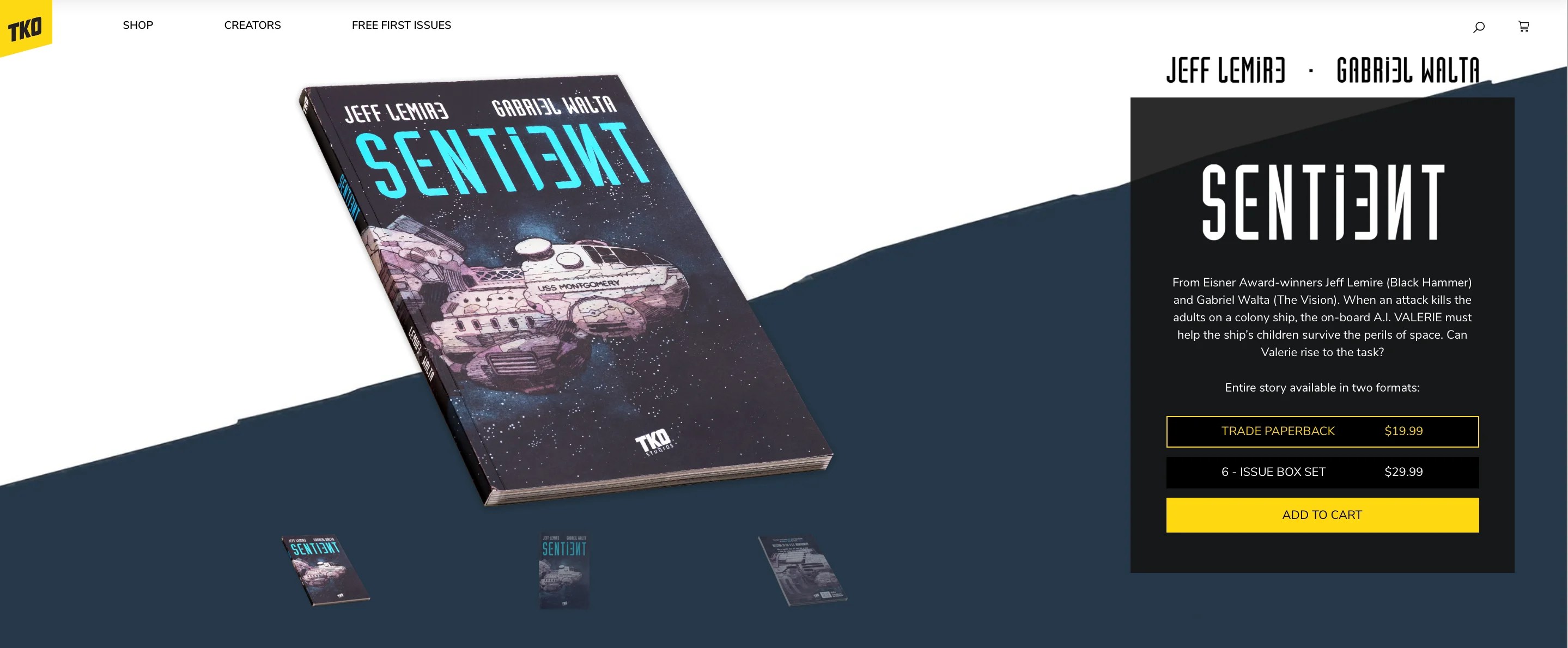 REVIEW: TKO Comics' SENTIENT brings humanity where you least expect it