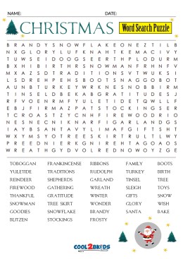 Giant Christmas Word Search Answer Key Pdf