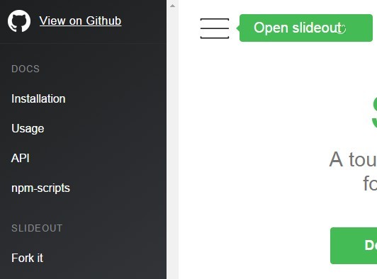 Simple Off Canvas Push Menu With Pure Javascript Slideoutjs Css Script 8589