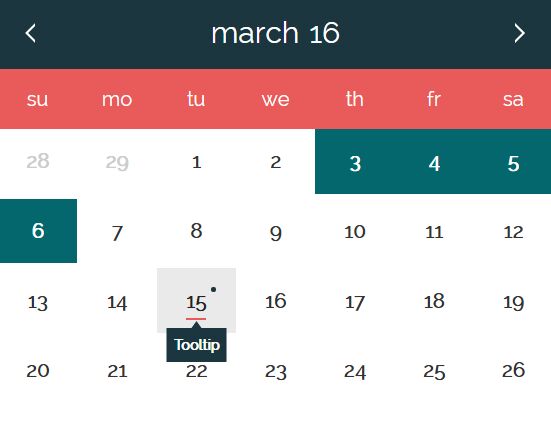 Beautiful Pure JavaScript Date Picker With Events Support - Datepickk ...