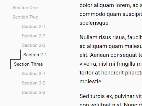 Animated Side TOC Nav For Long Web Content | CSS Script