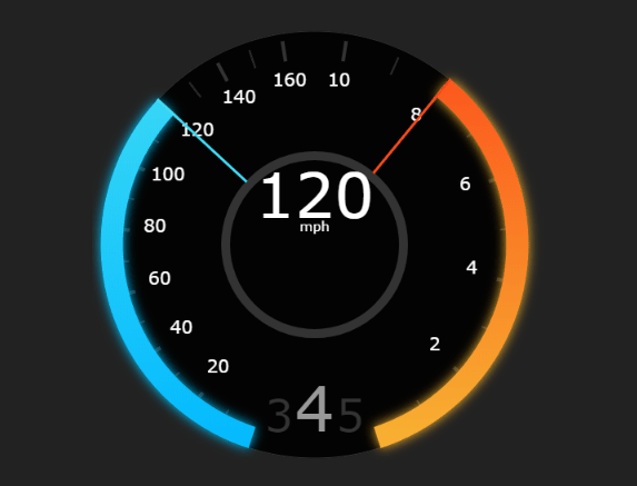 Tesla Style Speedometer In JavaScript - teslahud.js | CSS Script