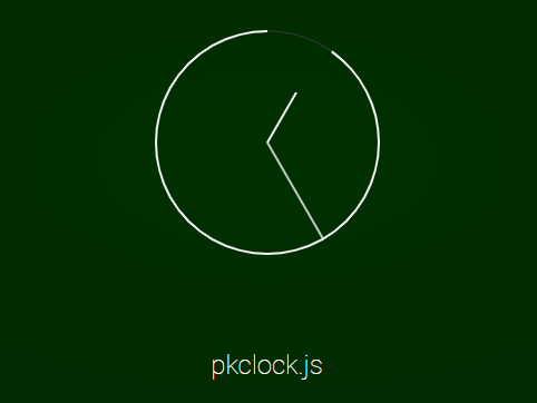 Slim SVG Clock In Vanilla JavaScript - pkclock.js | CSS Script