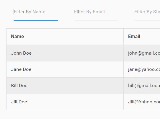 Minimal Table Filtering In Javascript Tablefilterjs Css Script 8844