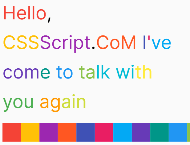 Colorize Characters In Text - Word Highlighter | CSS Script