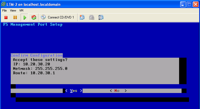 Initial setup of your F5 LTM Virtual Edition – Das Blinken Lichten