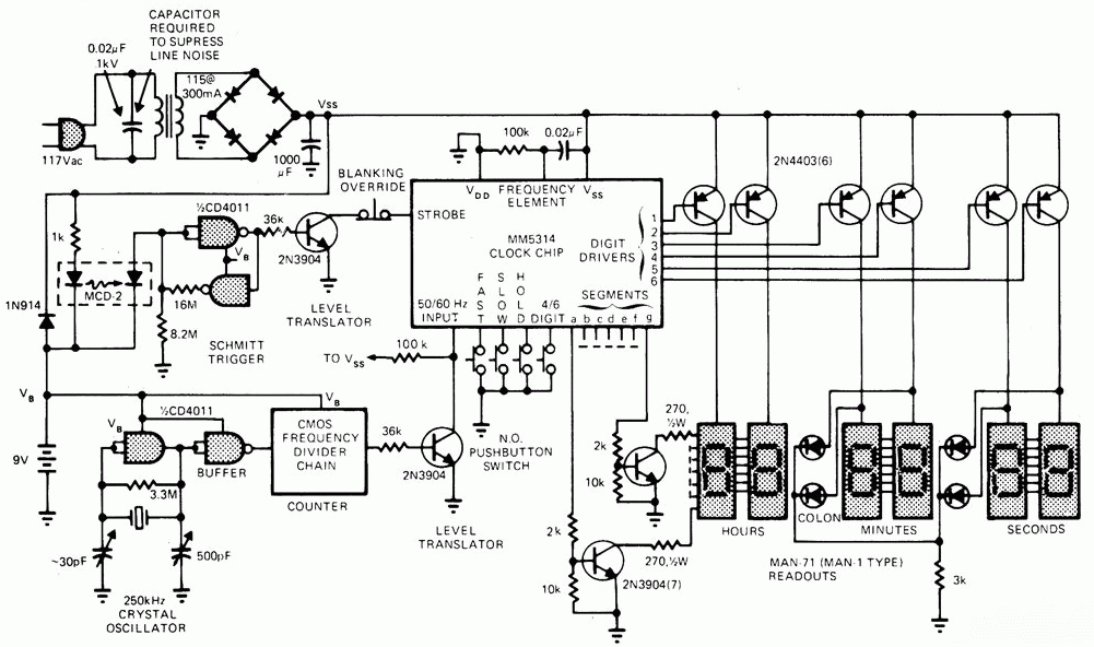 Simple Digital Clock Circuit Using 555 Timer