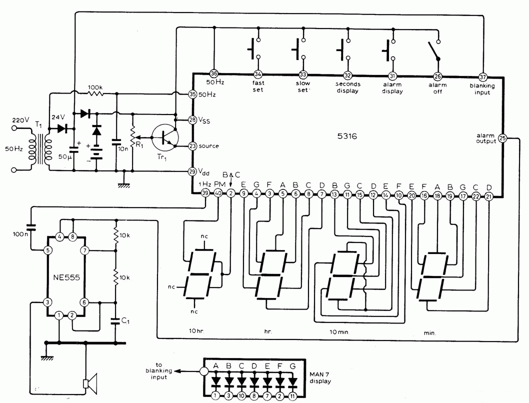 Clock Schematic Diagram