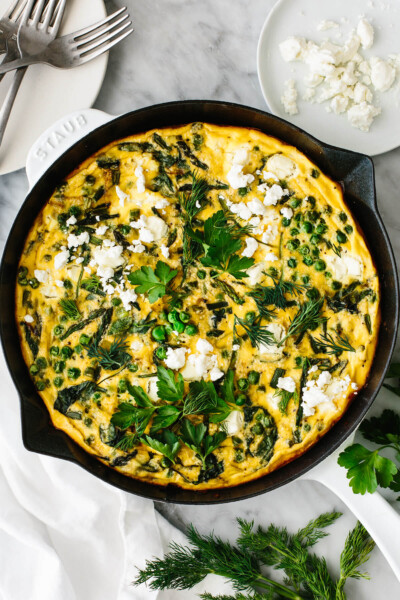 Spring Vegetable Frittata - Downshiftology