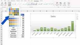 Change The Chart Style To Style 8 In Excel