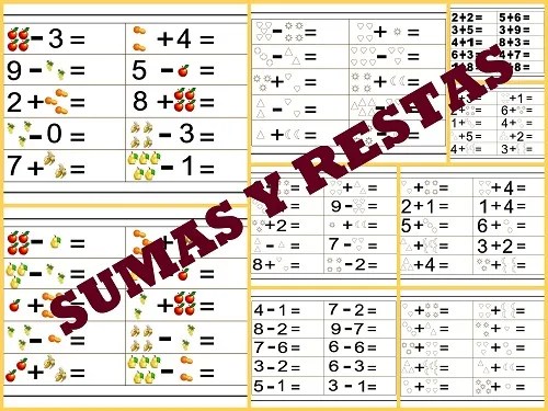 Ejercicios para aprender a sumar y restar para niños - Imagui