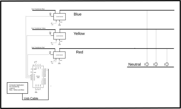 Load balancing of a 3 Phase Transformer, Arduino 3 Phase Load Balancer