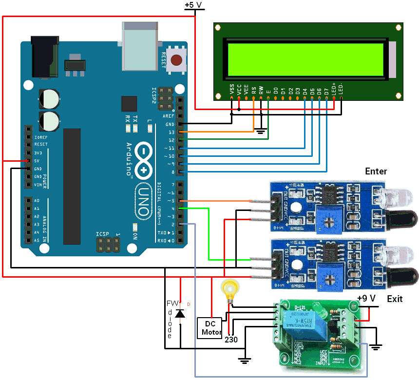 Automatic Room Lamp Circuit Diagram