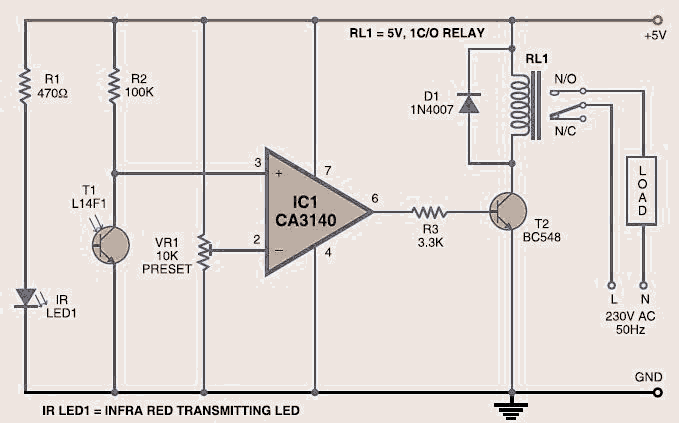 Infrared Remote Switch Circuit Diagram - Circuit Diagram