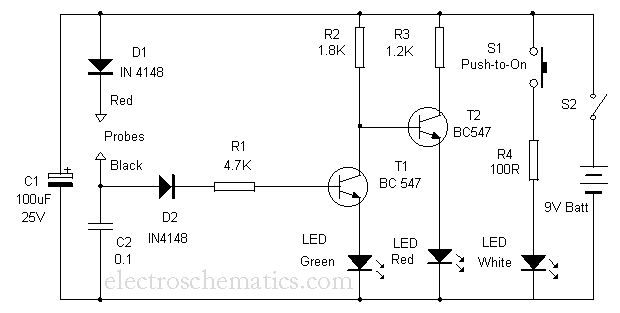 Led Tester Circuit Schematic