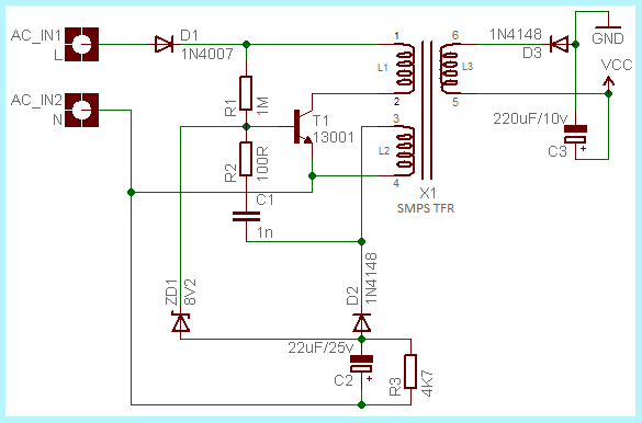 Diy Smps Circuit » Wiring Draw And Schematic