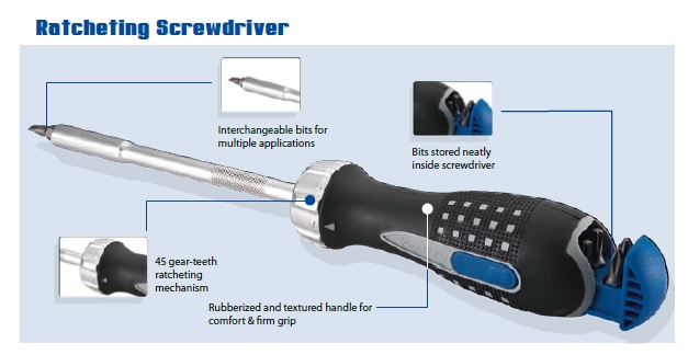 BLUE POINT TOOLS - RATCHETING SCREWDRIVER - PT ENERA TEKNIKA UTAMA
