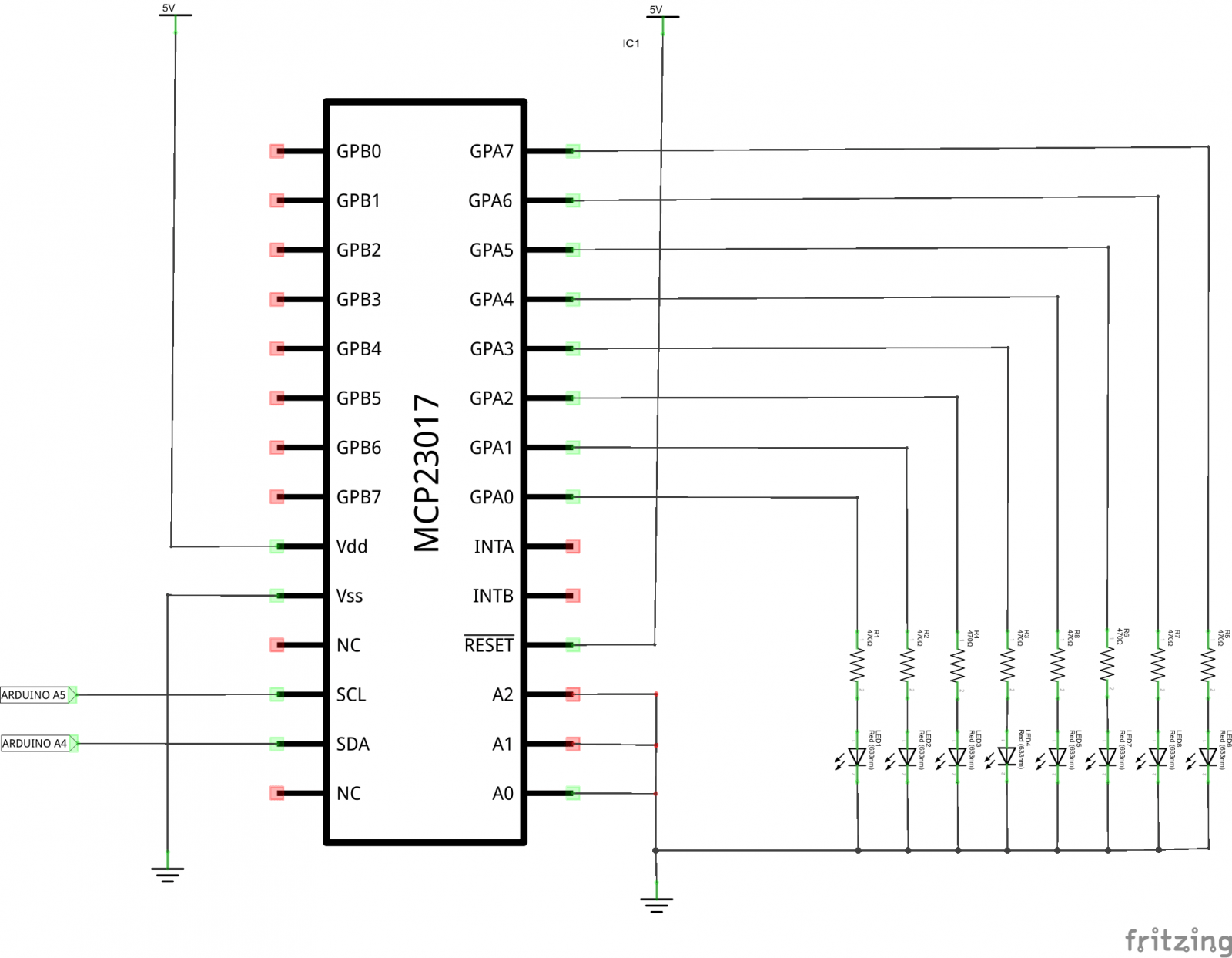ESP32 and MCP23017 flashy led example | ESP32 Learning