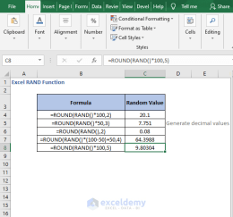 How To Do Random Decimal Numbers In Excel