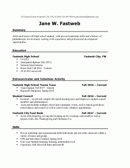 Resume Templates First Job Student Resumegb