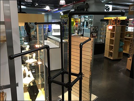 Iron Pipe Apparel Display DIY Outfitting – Fixtures Close Up