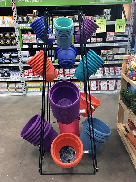 Garden Center Flowerpot Ring Hook Tower – Fixtures Close Up