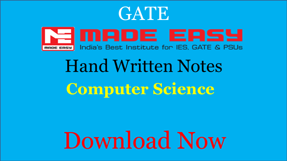 Pdf Made Easy Class Notes Computer Science And It Download Now