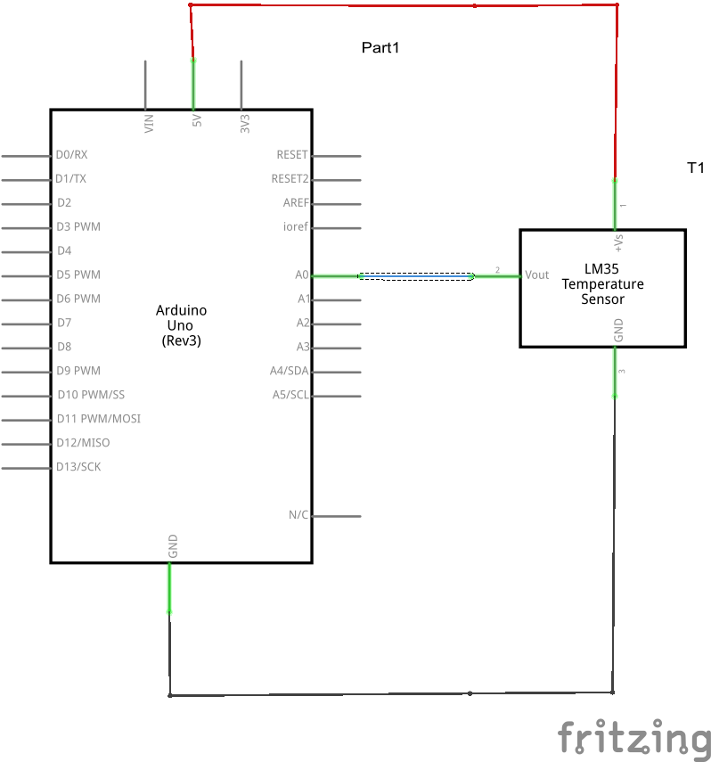 Lm35 Temperature Sensor Circuit Diagram