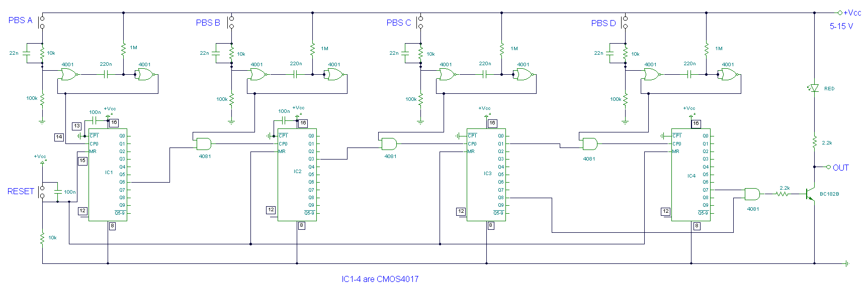 Digital Code Locking System Circuit Diagram - Circuit Diagram