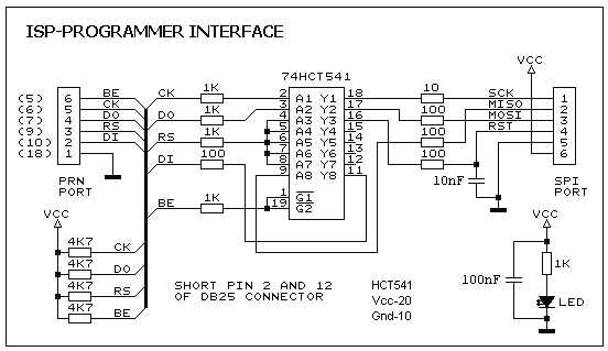 Microcontroller Programmer Circuit Diagram